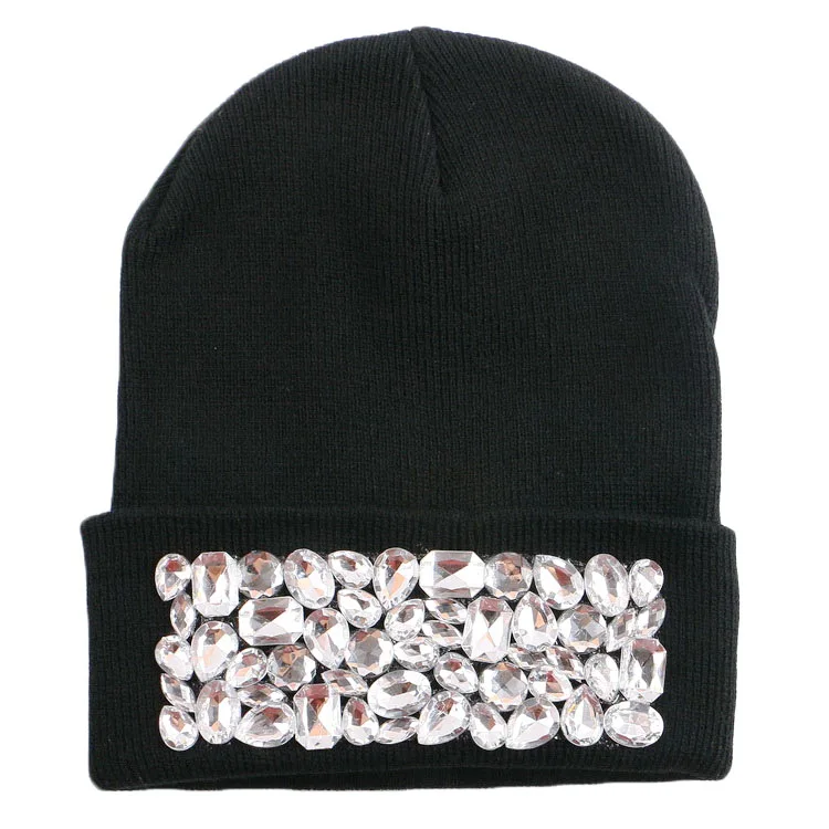women fashion winter hat beauty beanies luxury bling bling new winter ...