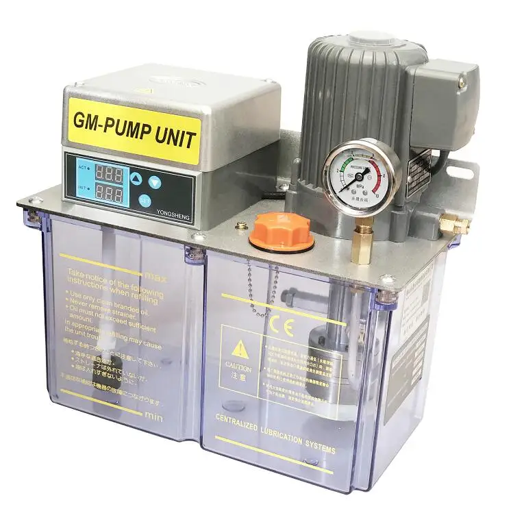 CE electric lubrication pump grease lubricator oiler 4L Dual Digital ...