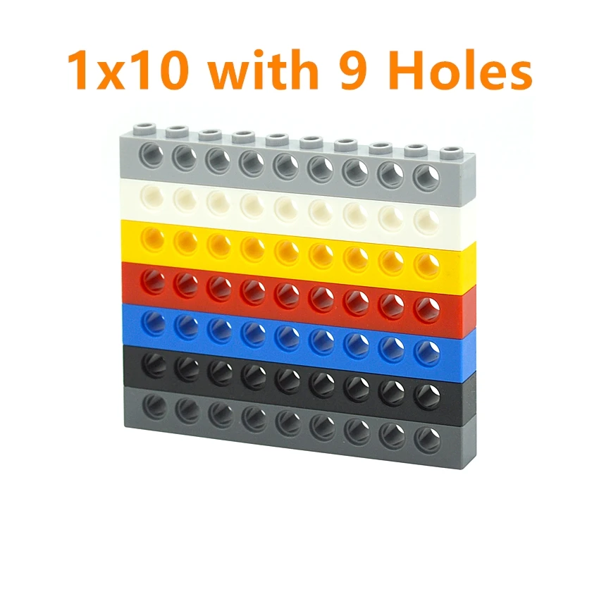 Building Blocks Technical Parts 1x10 Perforated Brick 9 holes ...