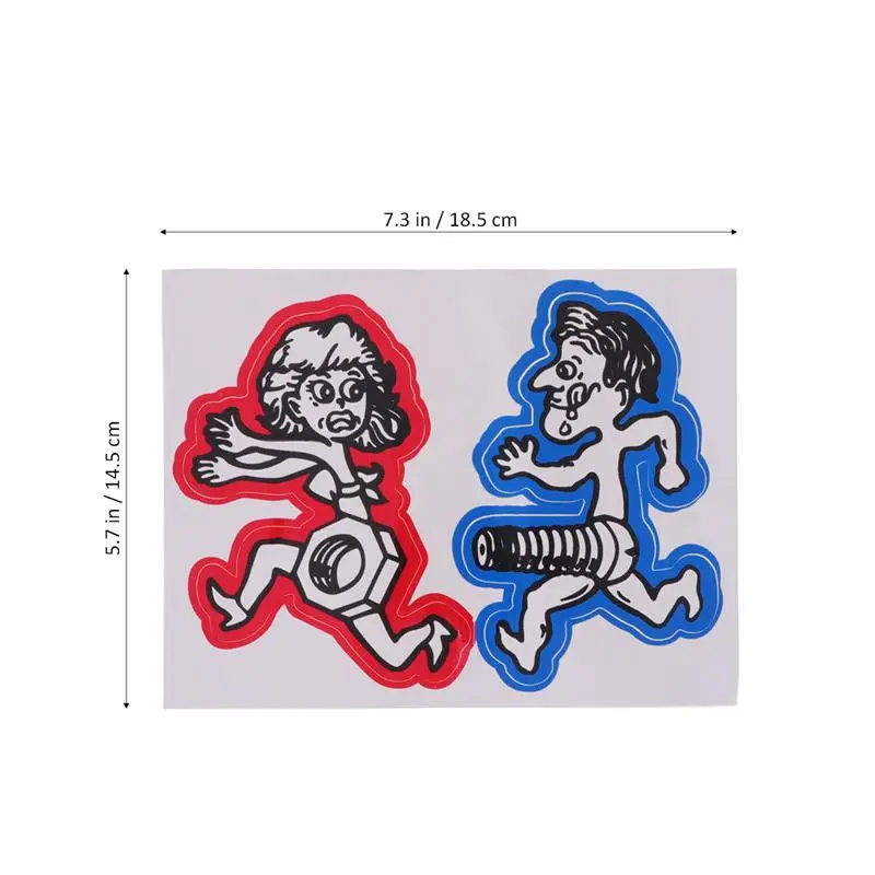 Men Chase Women Nuts Bolts Car Sticker Personalized Funny Stickers ...