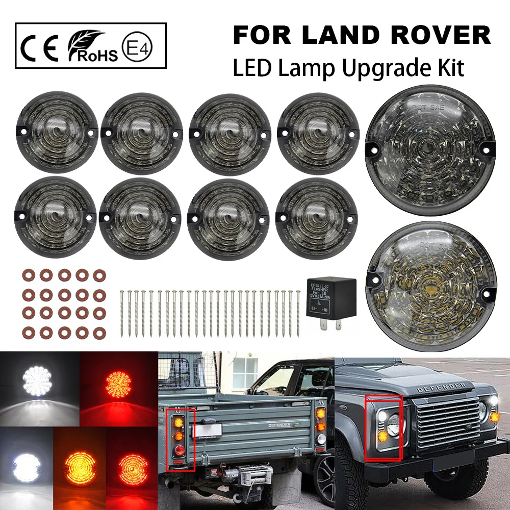 10Pcs For Land Rover Defender 90/110 Defender Complete LED Lamp Upgrade ...