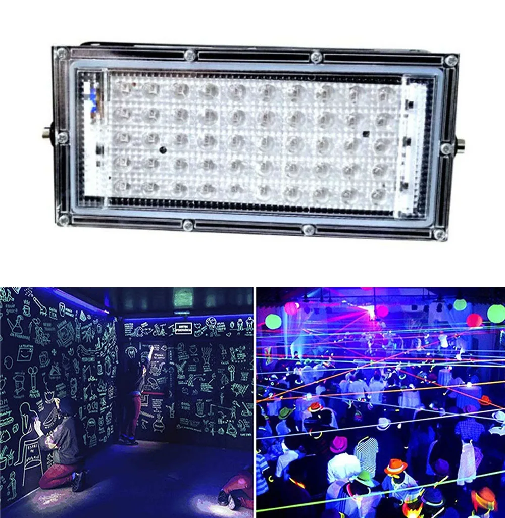 UV-LED-Floodlight-50W-100W-Ultraviolet-Light-IP65-Waterproof-100-120V ...