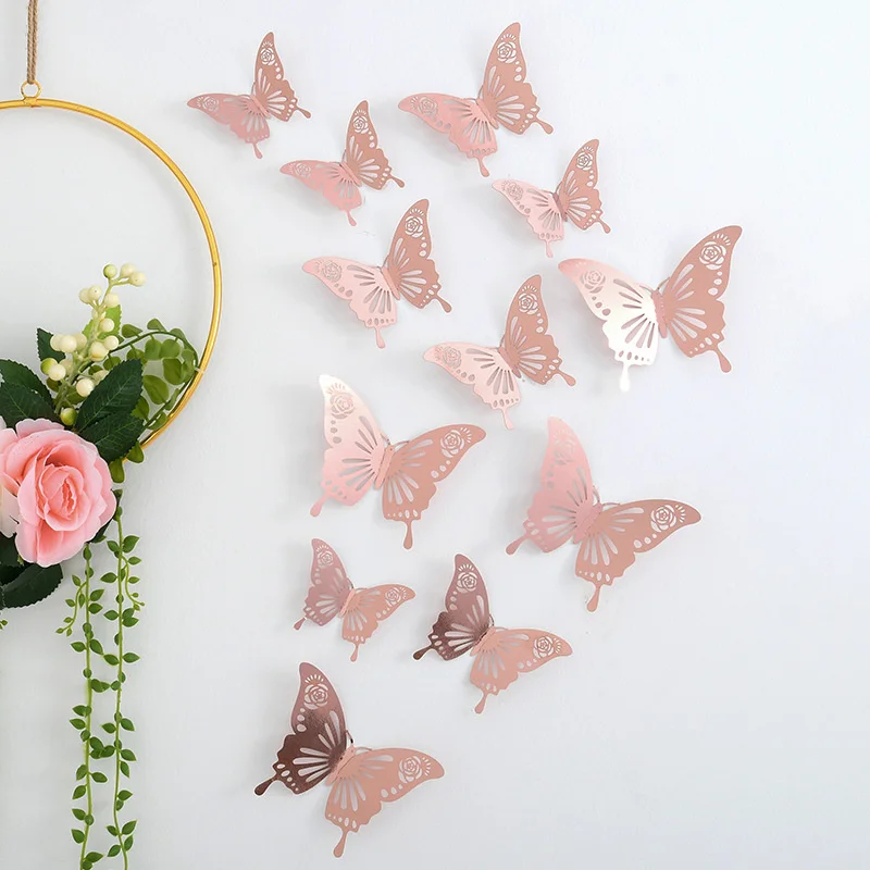 Paper Wedding Decoration Stickers | Butterfly Sticker Decoration ...