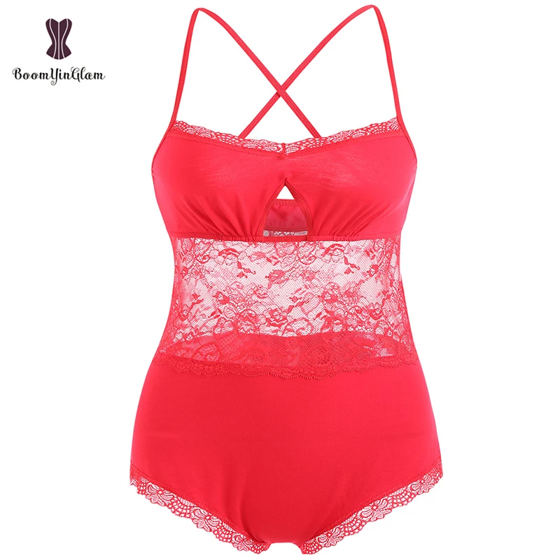 2019 Hot Sales Translucent Red Backless Lingerie Open Hole In Middle ...
