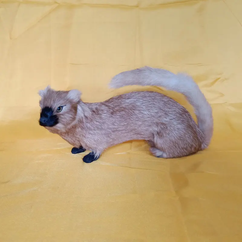new simulation yellow Weasel model polyethylene&furs real life Weasel ...