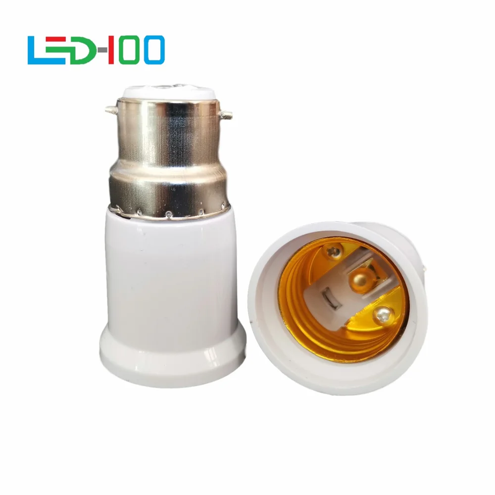 NEW B22 to E27 Fireproof Material Lamp Holder Converter Socket light ...