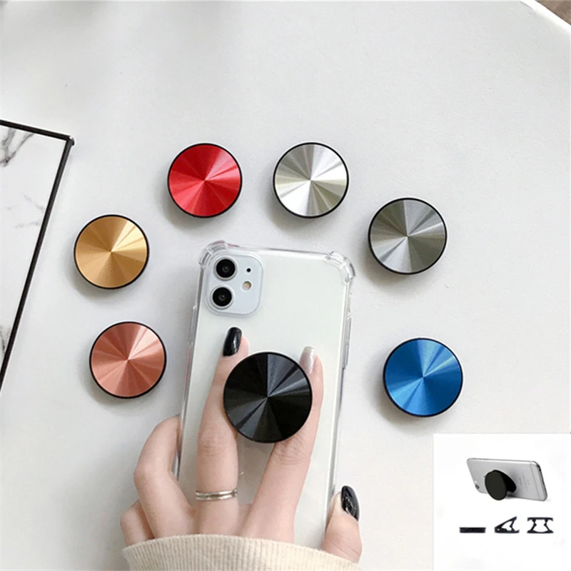 CD Pattern Metal Surface Phone Expanding Socket Stand Grip For ...