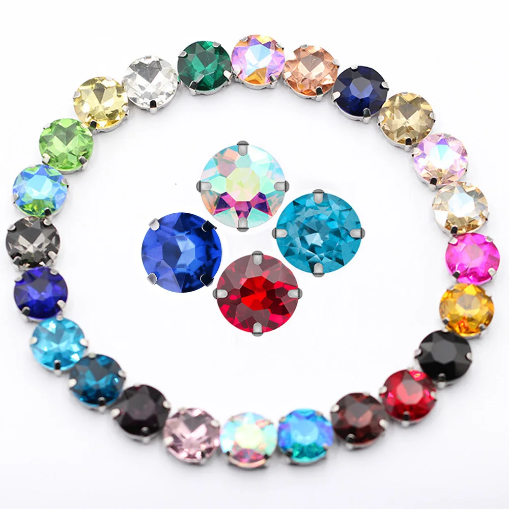 Shiny-Rhinestones-Round-Silver-Claw-Cup-Rhinestones-Sewing-Diamond ...