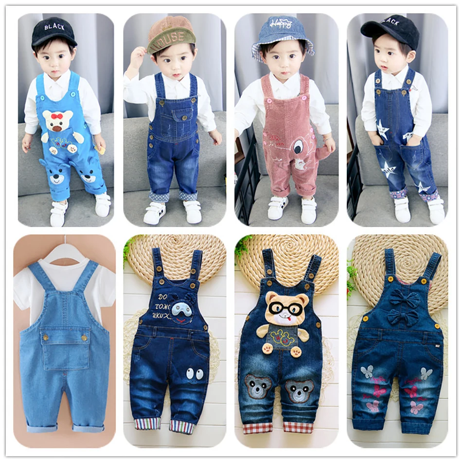 2023-New-Toddler-Overalls-Baby-Suspender-Pants-Solid-Baby-Boy-Girls ...