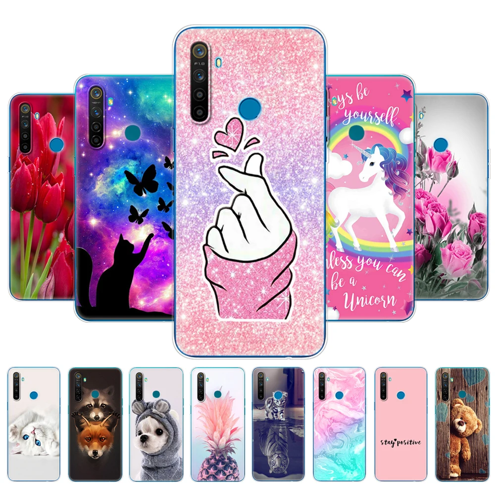 For Realme 5 Case RMX1927 Silicon Soft TPU Back Phone Cover For OPPO ...
