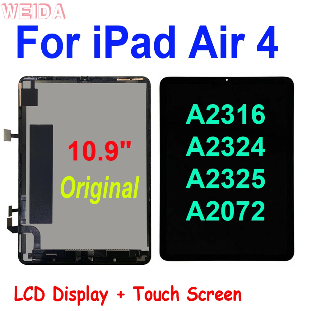 Original 10.9" LCD For iPad Air 4 Air4 A2316 A2324 A2325 A2072 LCD ...
