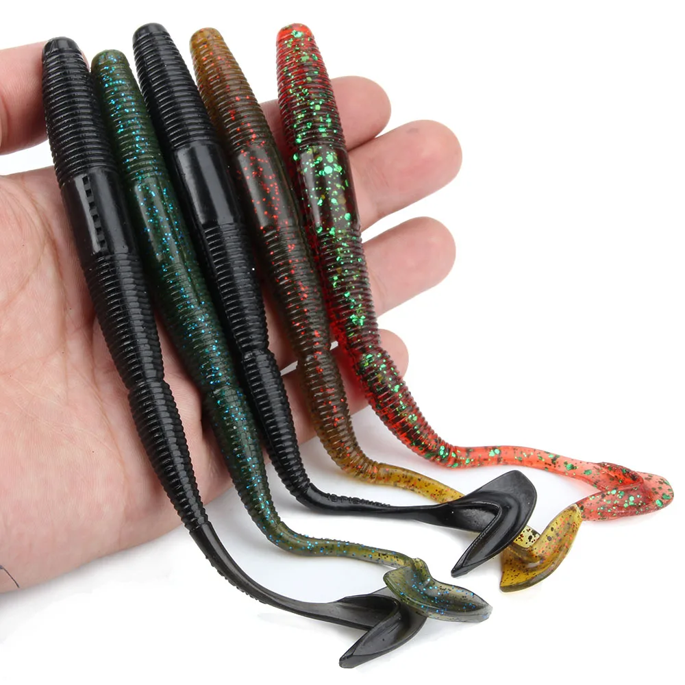 SPINPOLER – Appâts de vers Ninja segmentés,finesse, en plastique souple ...