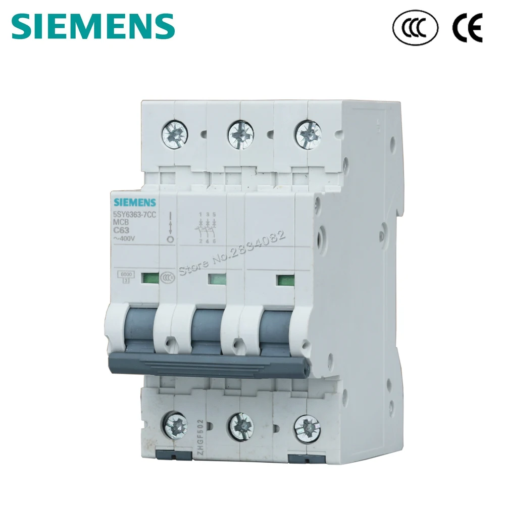 3p C63 Mini Circuit Breaker Mcb 5sy6363-7cc 3p 400v 63a Siemens - Circuit Breakers - AliExpress