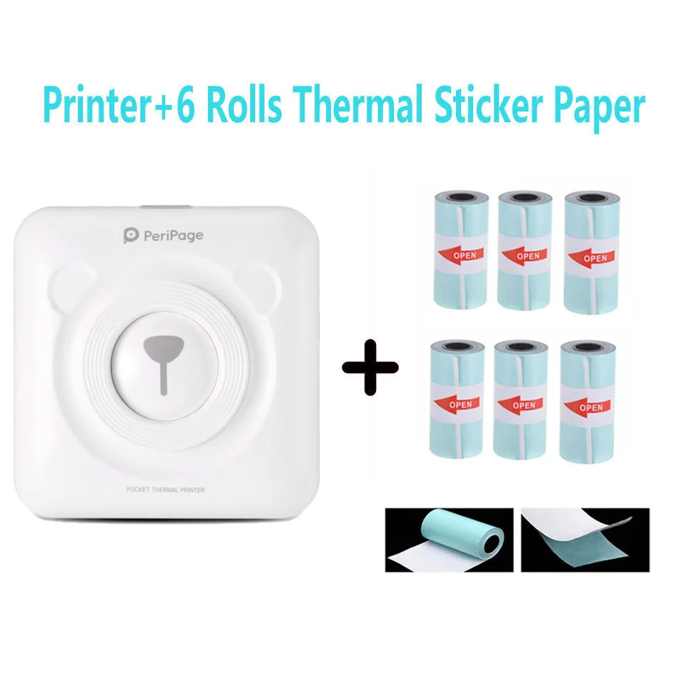 Pocket Printer - Portable Mini Bluetooth Pocket Label Sticker Receipt ...