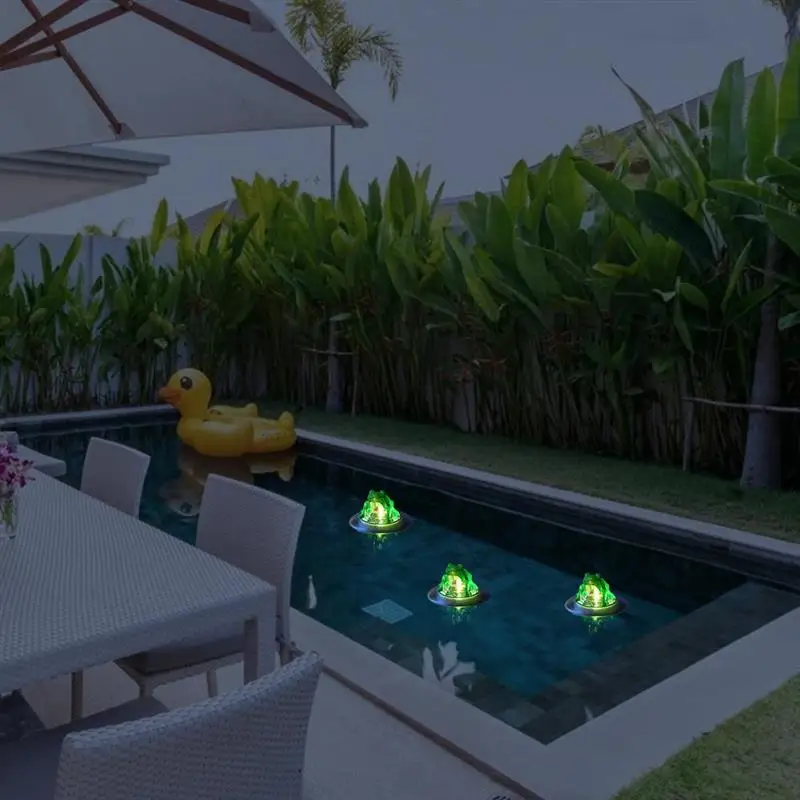 Pool Floating Lamp Waterproof Pond Frog Solar Lights For Garden ...
