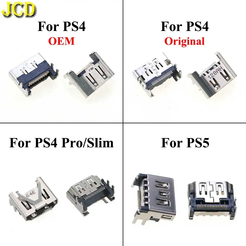 JCD 1PCS For PS5 PS4 Pro Slim HDMI-compatible Jack Port Socket ...