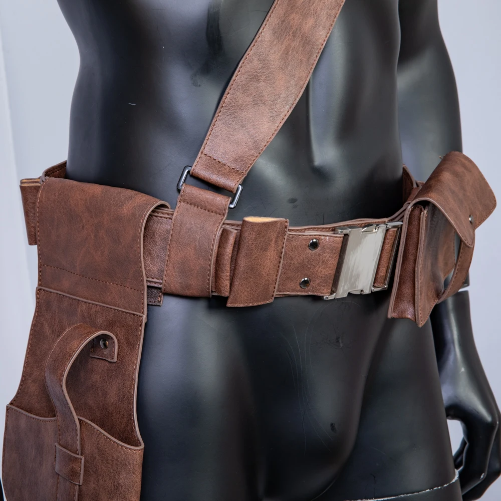 Movie The Mandalorian Belt With Leg Pack Gun Package Cosplay Mask For ...