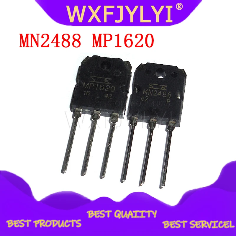 1Pair/2pcs MP1620 MN2488 1PCS+MP1620 + 1PCS+MN2488 TO-3P Audio power ...