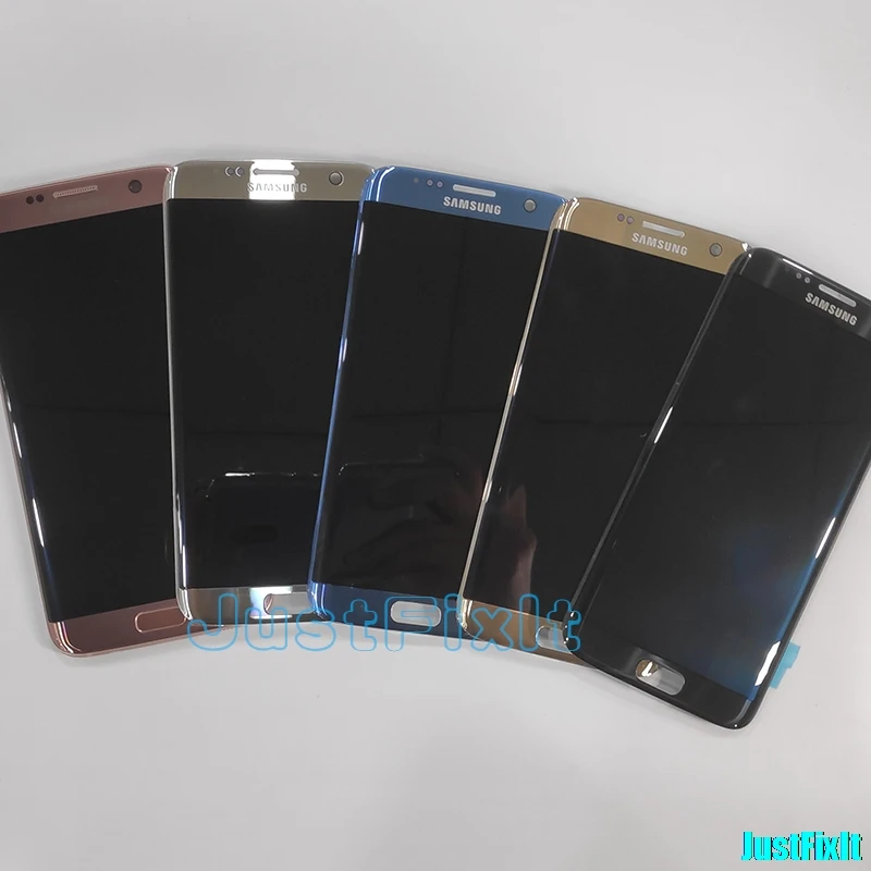 Super AMOLED серебристый для samsung Galaxy S7 edge G935F G935A G935FD дефект ЖК-дисплей с ...