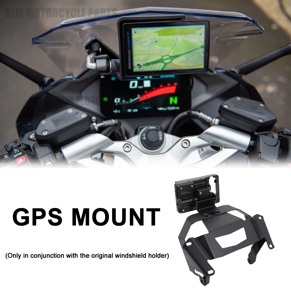 CNC-Black-Phone-Holder-Stand-GPS-Navigator-Plate-Bracket-Navigator ...