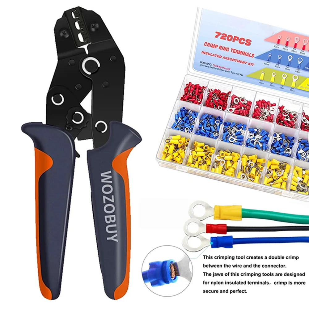 WOZOBUY-SN-02C-Ratcheting-Wire-Crimping-Tool-0-25-2-5mm-Adjustable ...