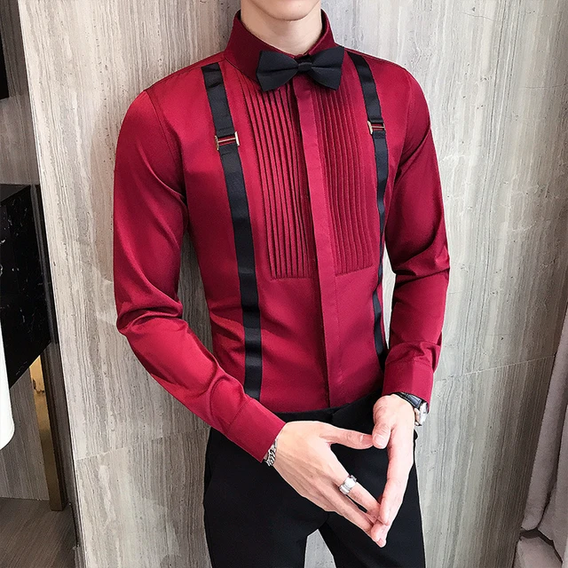 Black Shirt Red Bow Tie