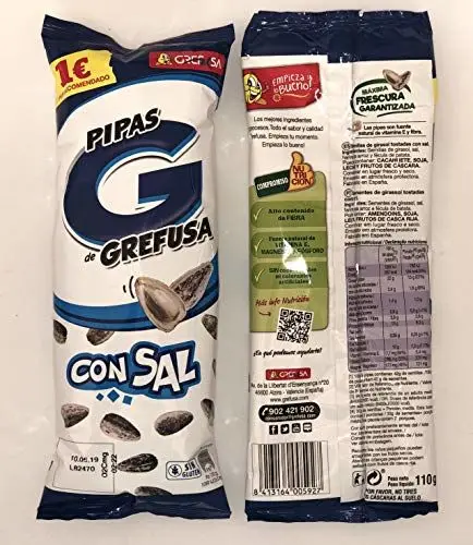 Pipas G con Sal GREFUSA Bolsa [Pack 14 x 143 g]|Dispensadores de agua y ...