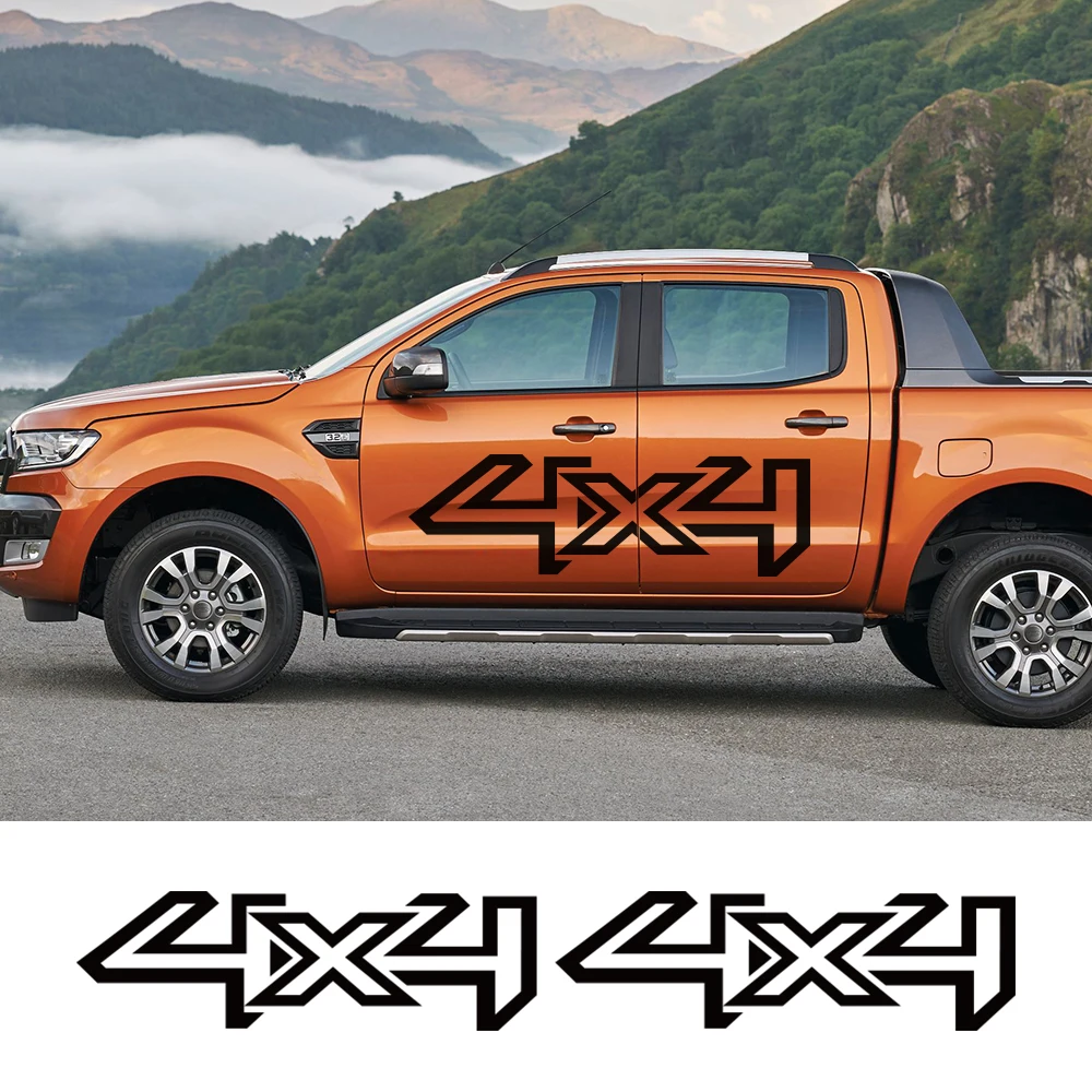 4X4 Car Side Stickers Vinyl Film Decals For VW Amarok Ford Ranger ...