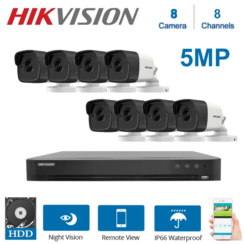 4K network Hikvision 8CH DVR Hybrid Video Surveillance Recorder with ...