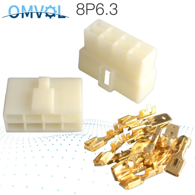 5Sets 6,3 Mm 1P 2P 3P 4P 6P 8P 12P 14P Pin/Way Crimp Terminal ...
