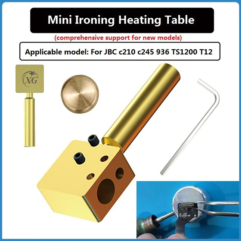 Soldering Iron Tip Mini Ironing Heating Table For JBC 210 T12 T26 936 245 900M Soldering Station ...