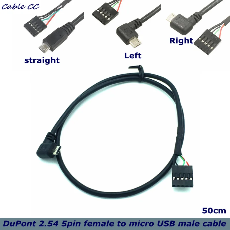 Micro USB 5 pin male to 5 pin female USB connector PCB motherboard ...