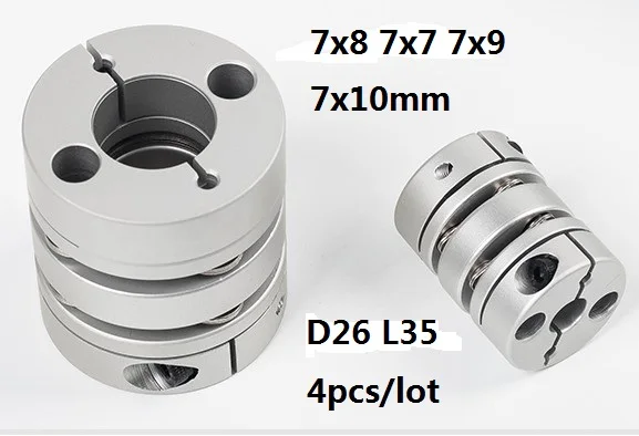 7x8 7x7 7x9 7x10mm 이중 다이어프램 디스크 커플 링 커플러 스크류로드 서보 모터 엔코더 샤프트 커플 링 D26