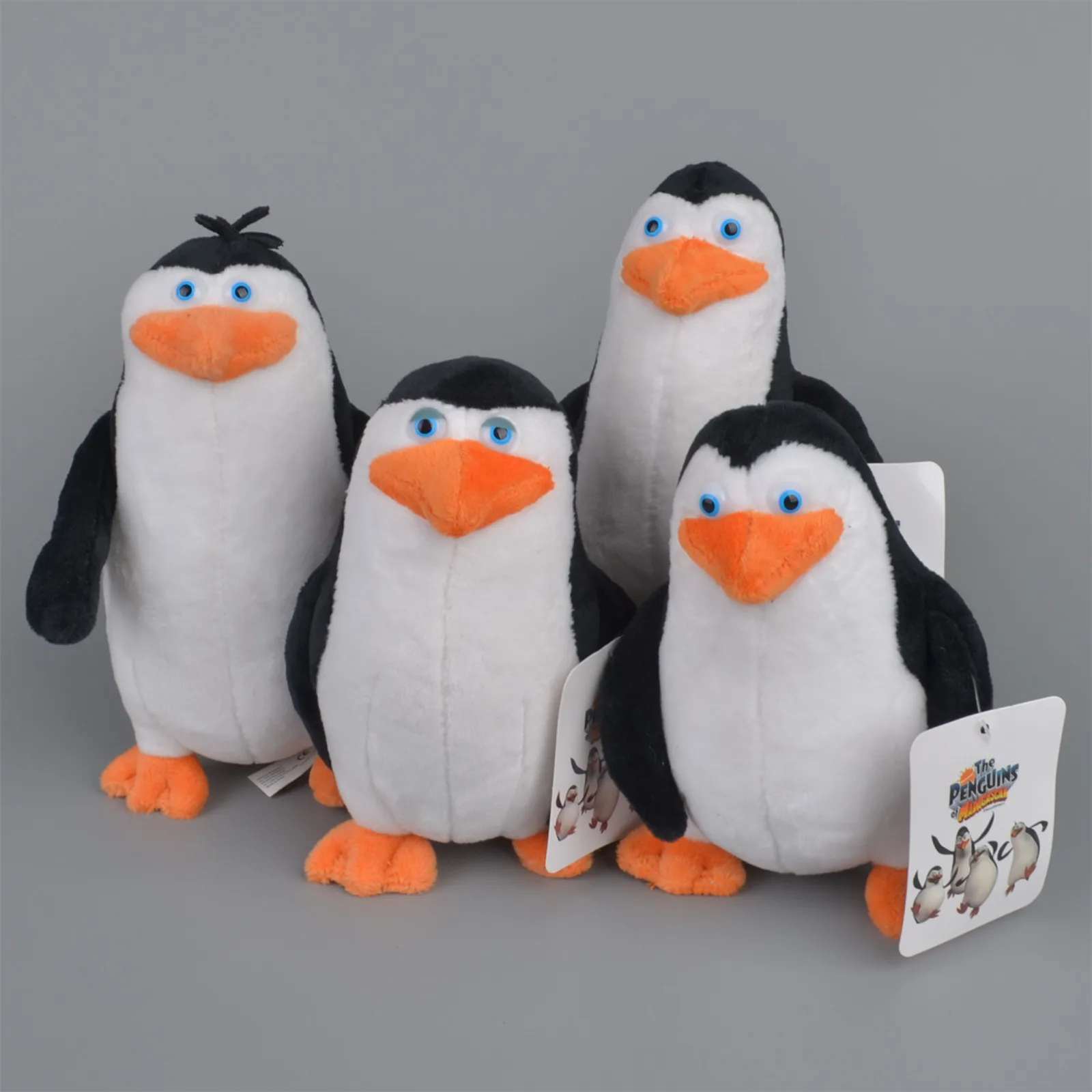 4 pcs Agent penguin Plush Toys Madagascar Cartoon Figure Lion Giraffe ...