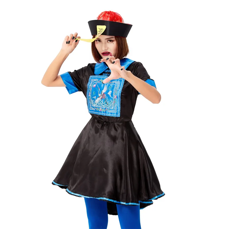 Women Chinese Zombie Qing Vampire Scary Halloween Cosplay Carnival ...