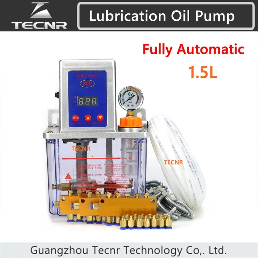 CNC Automatic Lubrication oil pump kit 1.5L digital electronic timer ...