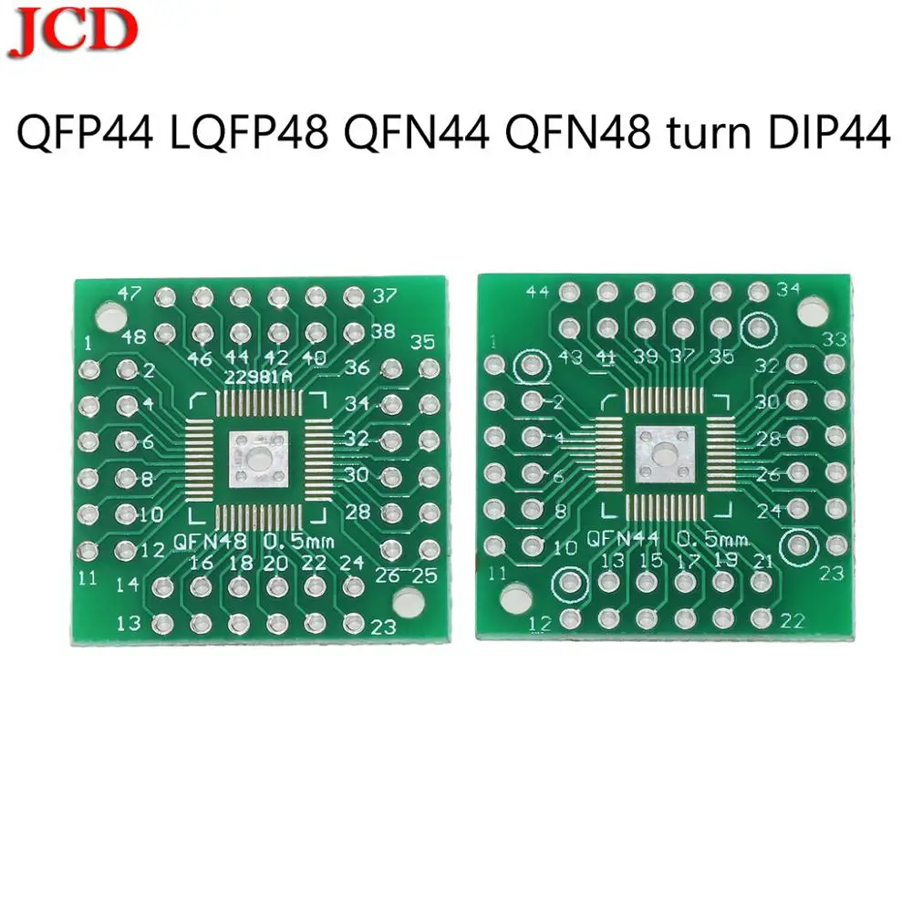 Jcd Qfn48 Qfp48 Turn Dip48 Pcb Board Adapter Plate 0.5mm Qfp44 Lqfp48 Qfn44 Qfn48 Turn Dip44 Dip ...