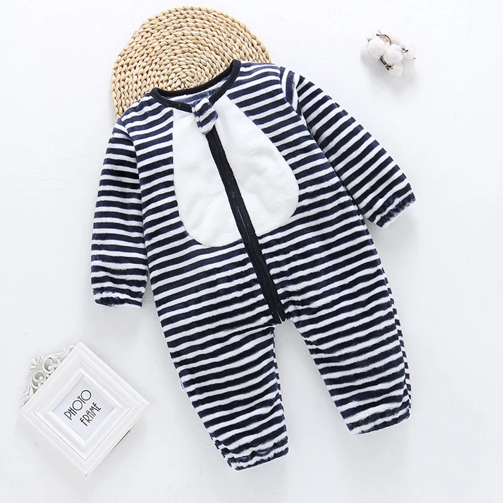 MUQGEW/теплые зимние пижамы; Детский комбинезон для маленьких мальчиков и девочек; плотная ...