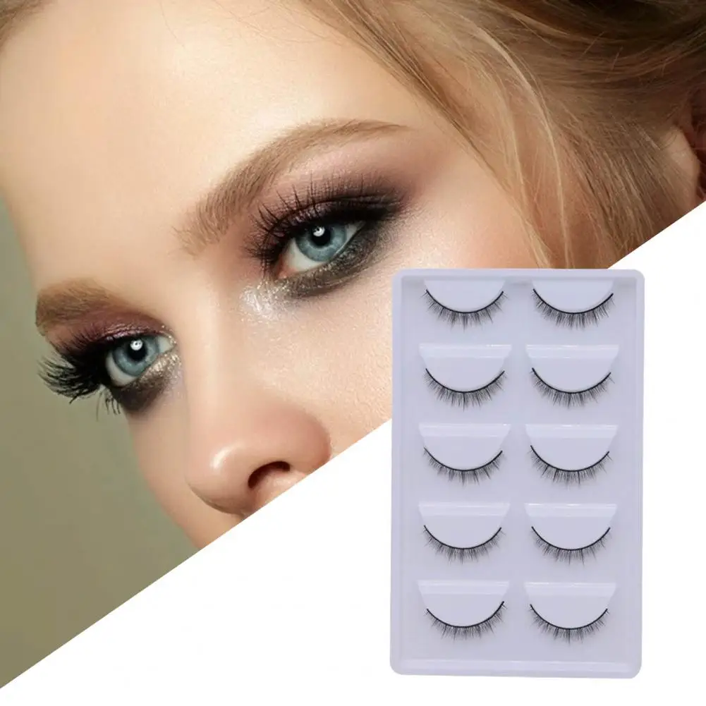Natural Short Fake Eyelashes Comfortable Eyelash Makeup with Buckle ...