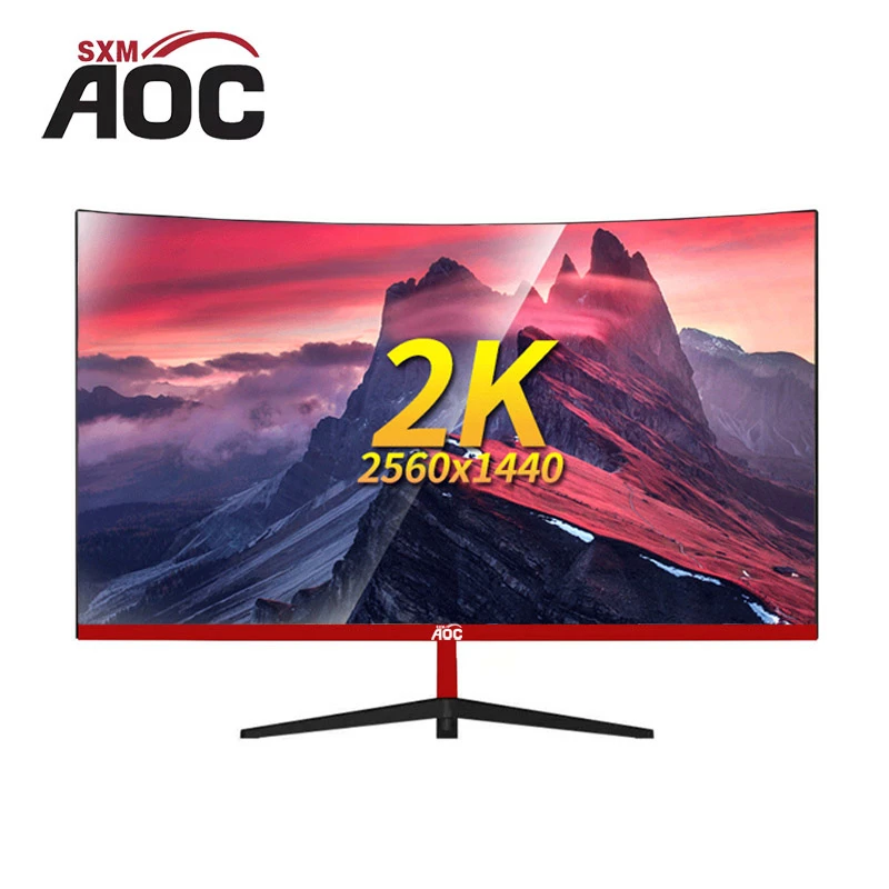 Aocsxm 27 Polegada ips 2k curvado monitor, 75hz hd completo jogo tablet ...