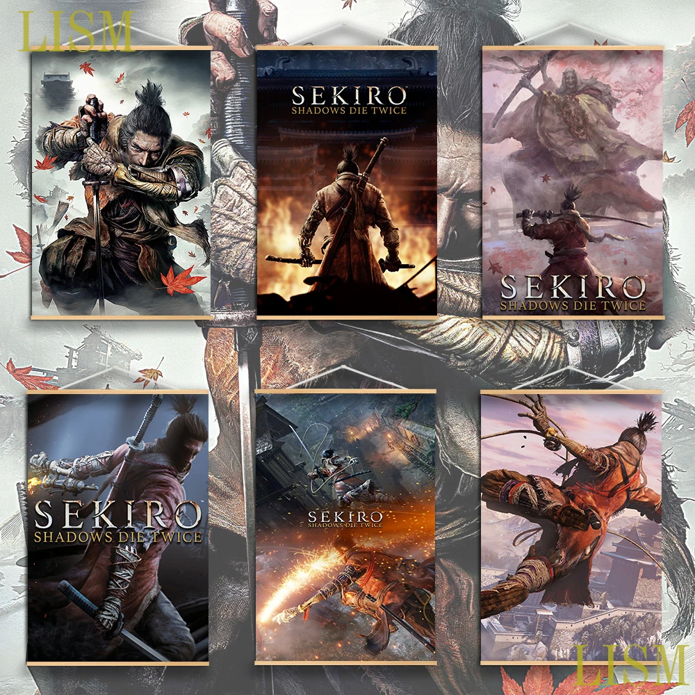 Sekiro: Shadows Die Twice Game Poster Wall Art Print Canvas Decorative ...