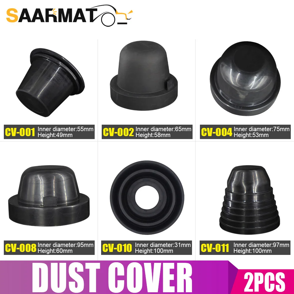 2 Pieces Car HID LED Headlight Dust Cover Sealing Cap Rubber Waterproof ...