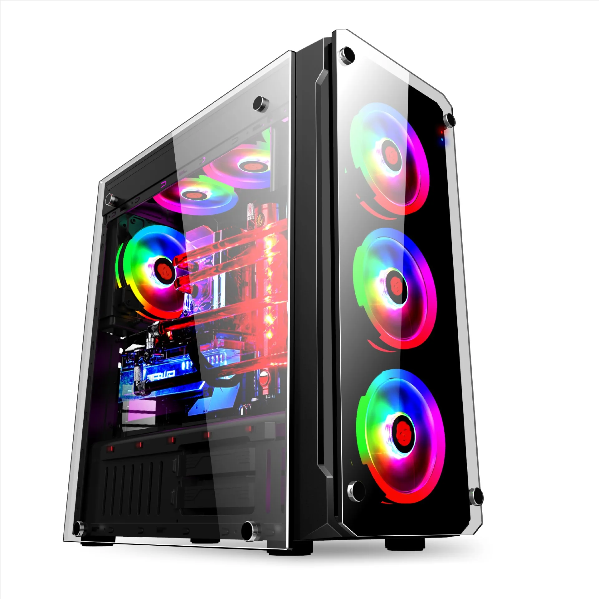 Rutile Chassis Desktop Computer Host Two-way Board E-ATX Glass Side ...