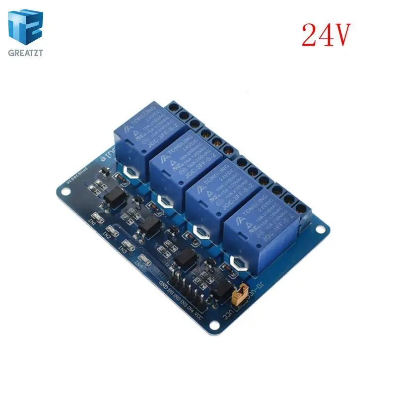 Generic 4 Way Relay Module 5V 12V 24V 4 Channel Relay Module Shield ARM ...