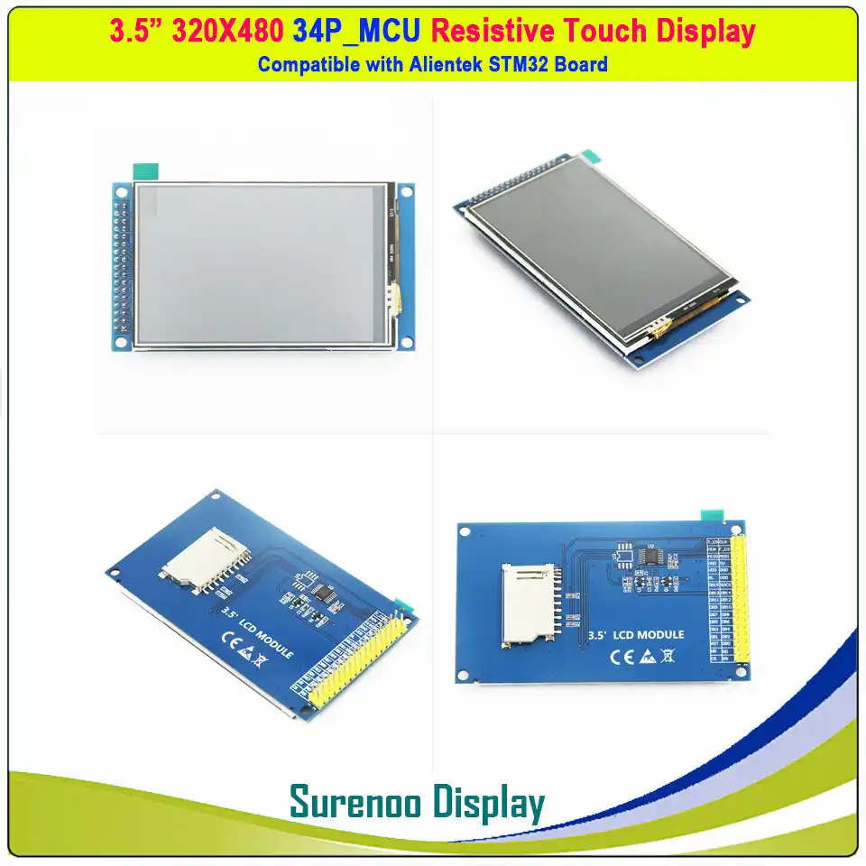 3.5 inch 480*320 16 Bit Parallel MCU ILI9486 TFT LCD Module Display Screen w/ XPT2046 Resistive ...