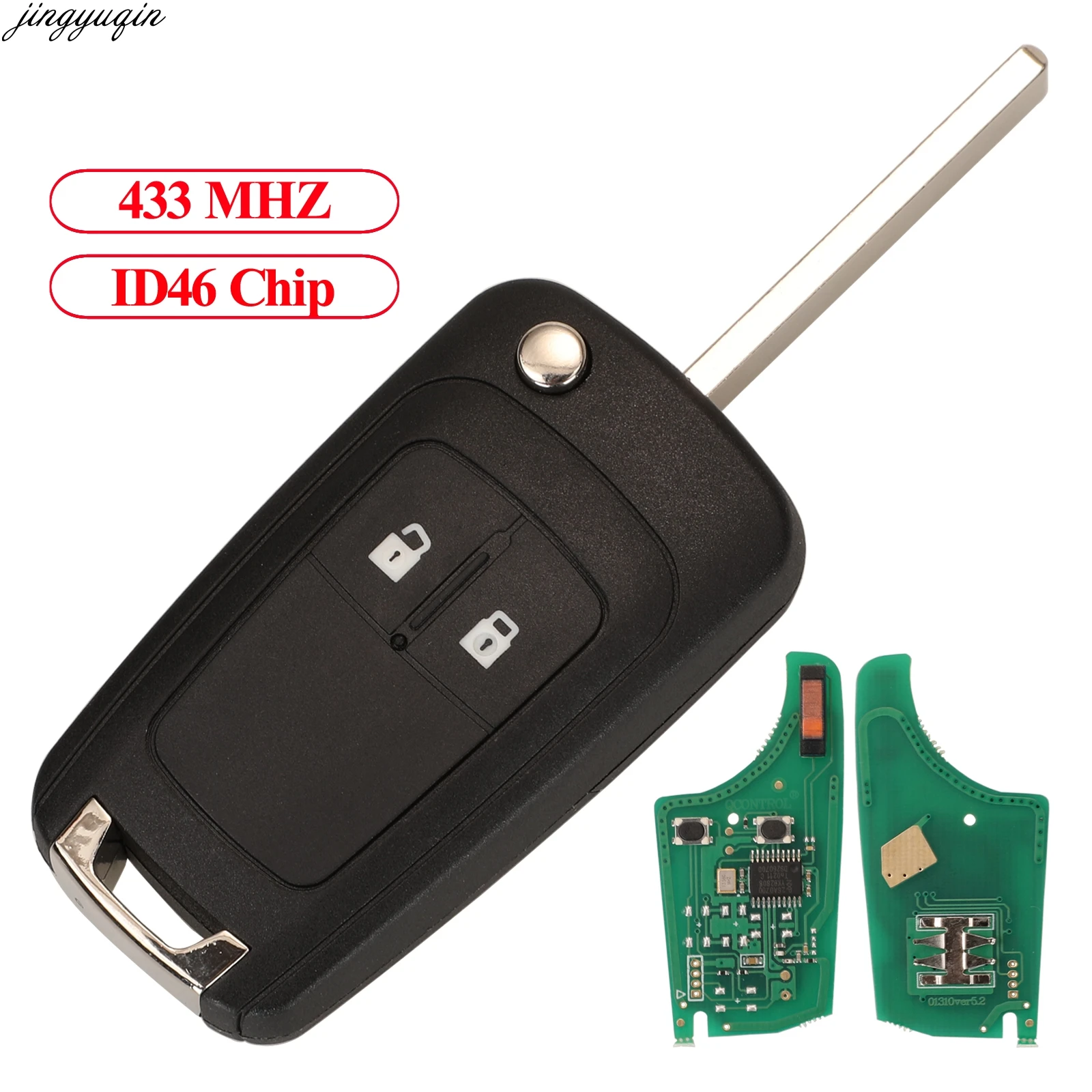 Jingyuqin-Remote-Control-Car-Key-433MHZ-ID46-PCF7941A-For-Opel-Vauxhall ...