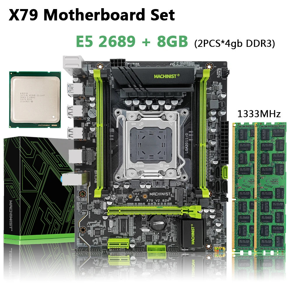 Machinist X79 Motherboard With Intel Xeon E5 2689 Cpu Processor And 2 ...