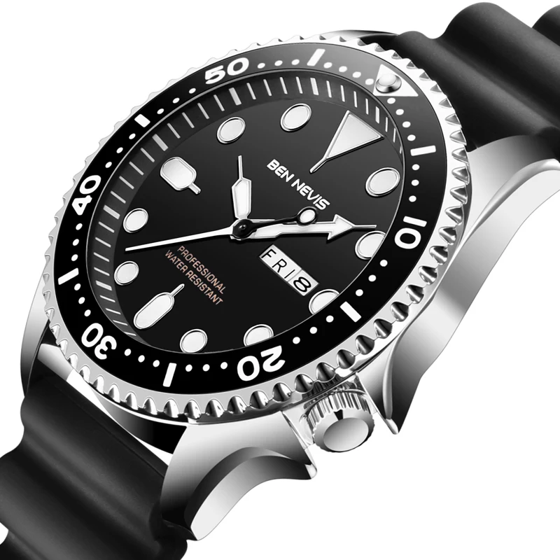 Ben-Nevis-New-Men-s-Watches-Rubber-Strap-Quartz-Watch-Luminous-Hands ...