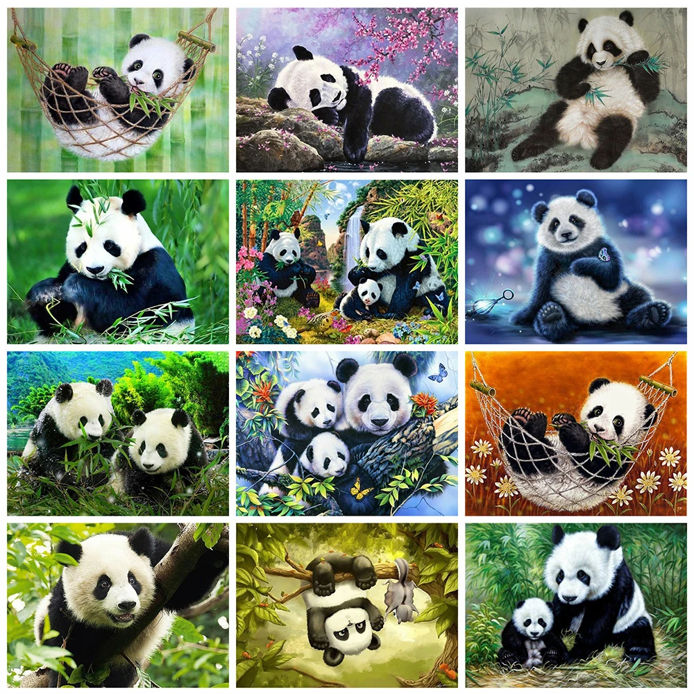 Evershine Diamond Painting Panda 5D DIY Full Square Drill Animals ...