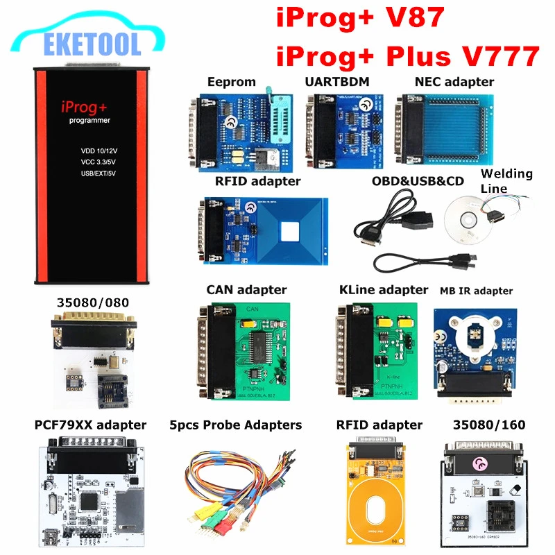 Newest V87 iPROG+ Prog Programmer iProg Supports IMMO/Mileage /Airbag ...